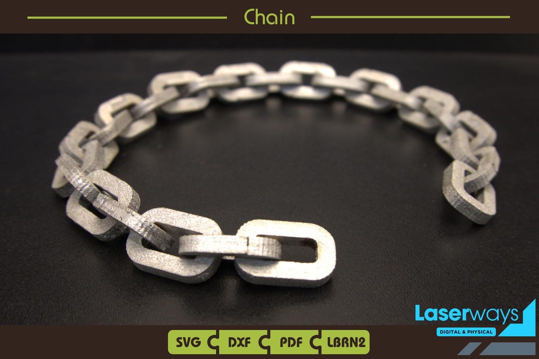 Wooden Chain: Laser Cut Files (SVG, PDF, DXF, LBRN2) - Etsy