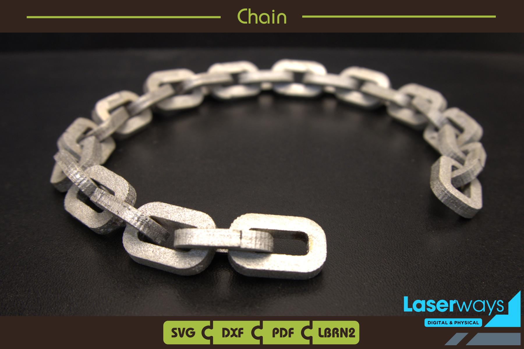 Wooden Chain: Laser Cut Files (SVG, PDF, DXF, LBRN2) - Etsy