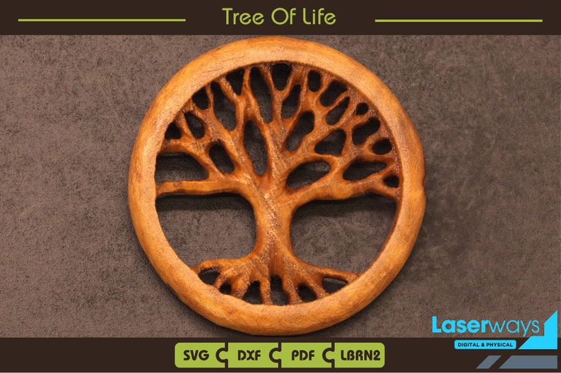 Tree of Life Laser Cut File: SVG, PDF, DXF, Lightburn Files - Etsy