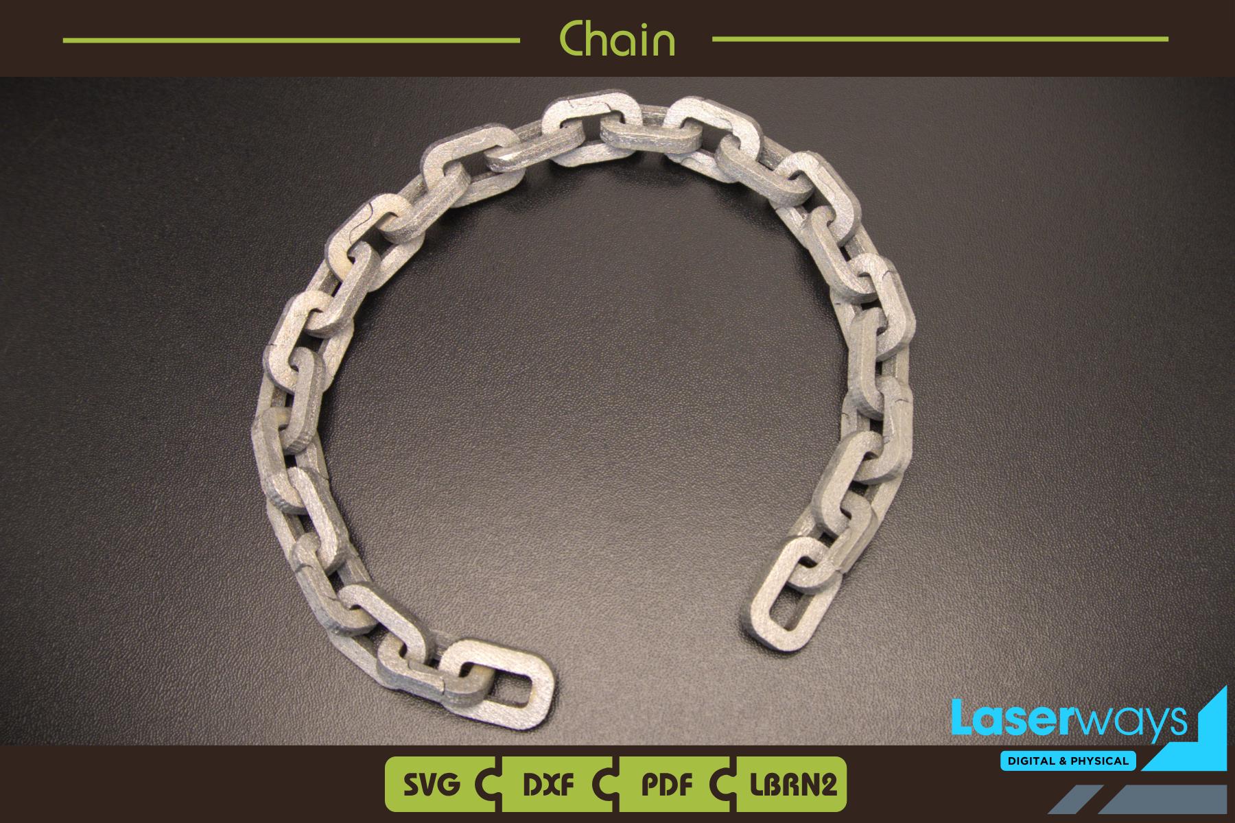 Wooden Chain: Laser Cut Files (SVG, PDF, DXF, LBRN2) - Etsy