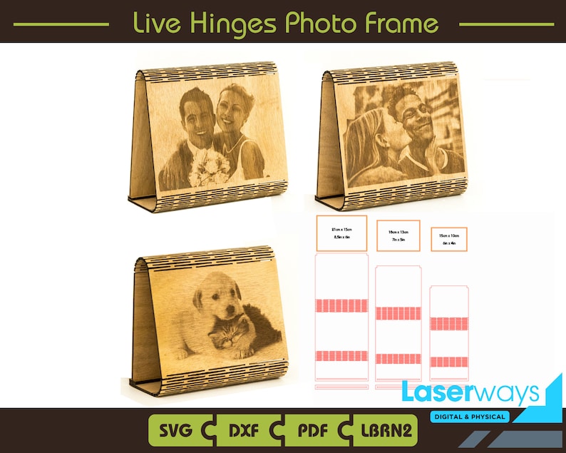 Live Hinge Photo Frame Laser Cut Template Bundle (digital Download) - Etsy