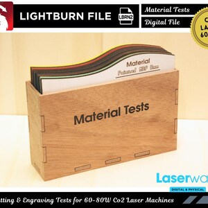 60-80W CO2 Laser Test Files: Lightburn Engraving & Cutting (digital ...