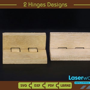 Wooden Hinges Digital Templates, Bundle of 2 Designs for Laser Cutting ...