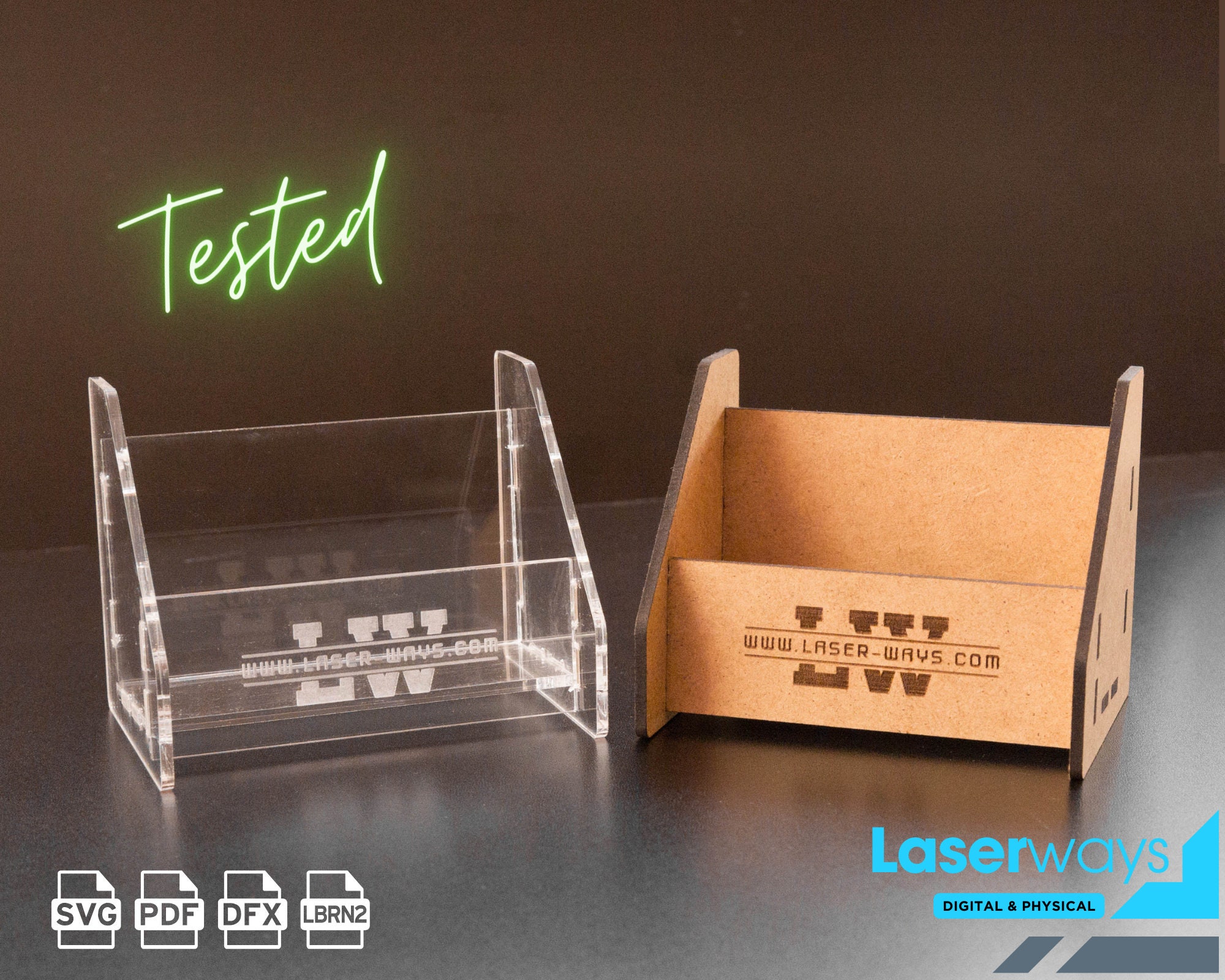 Card Holder, Business Tool, Digital File, 3mm Material, Pdf Files, Svg ...