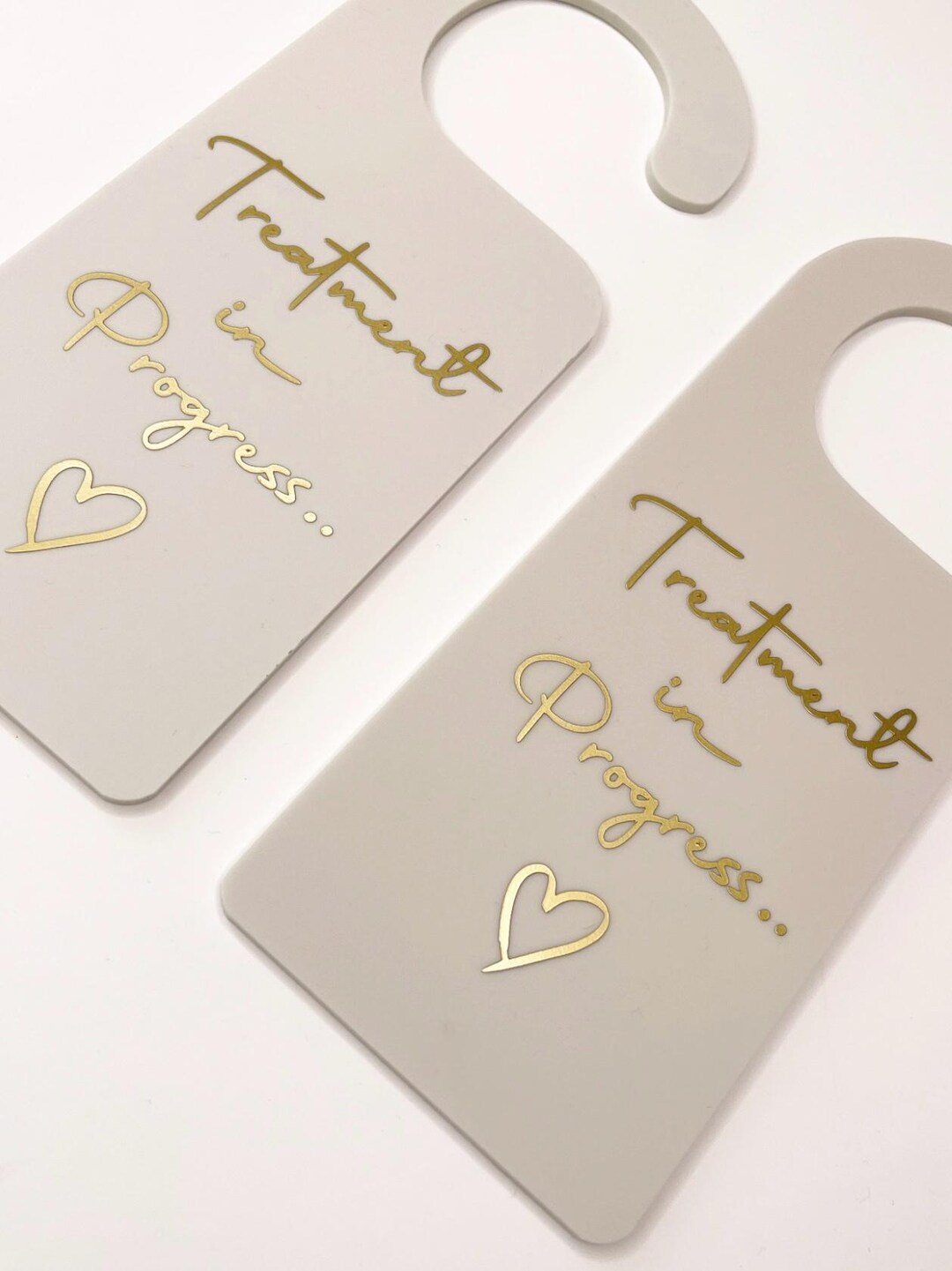 Door Hanger - Sand - Treatment in Progress | Acrylic | Sign | Salon - Etsy