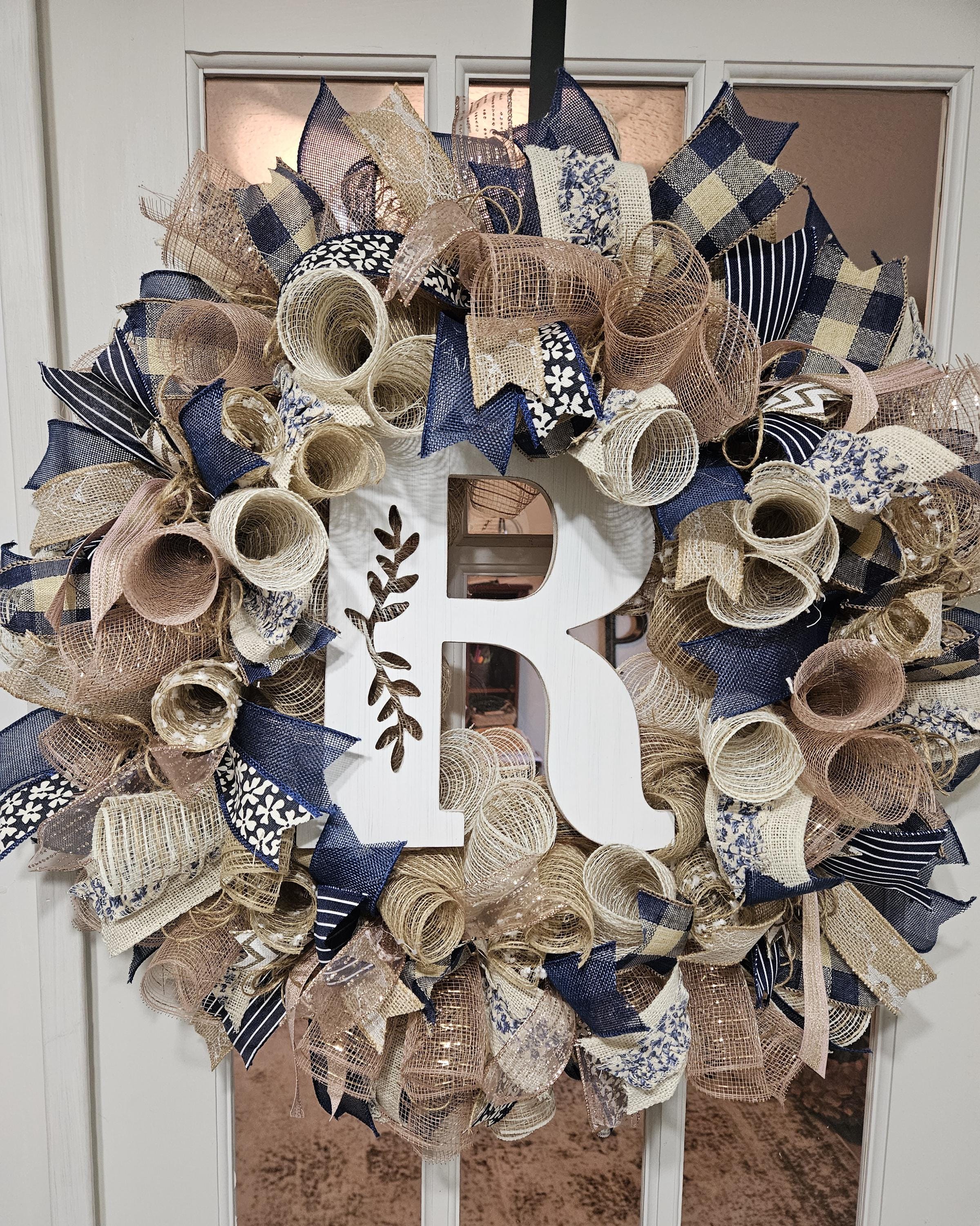 Custom Monogram Wreath: Personalized Front Door Decor - Etsy
