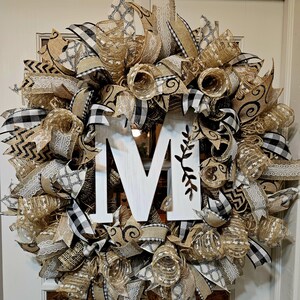 Custom Monogram Wreath: Personalized Front Door Decor - Etsy