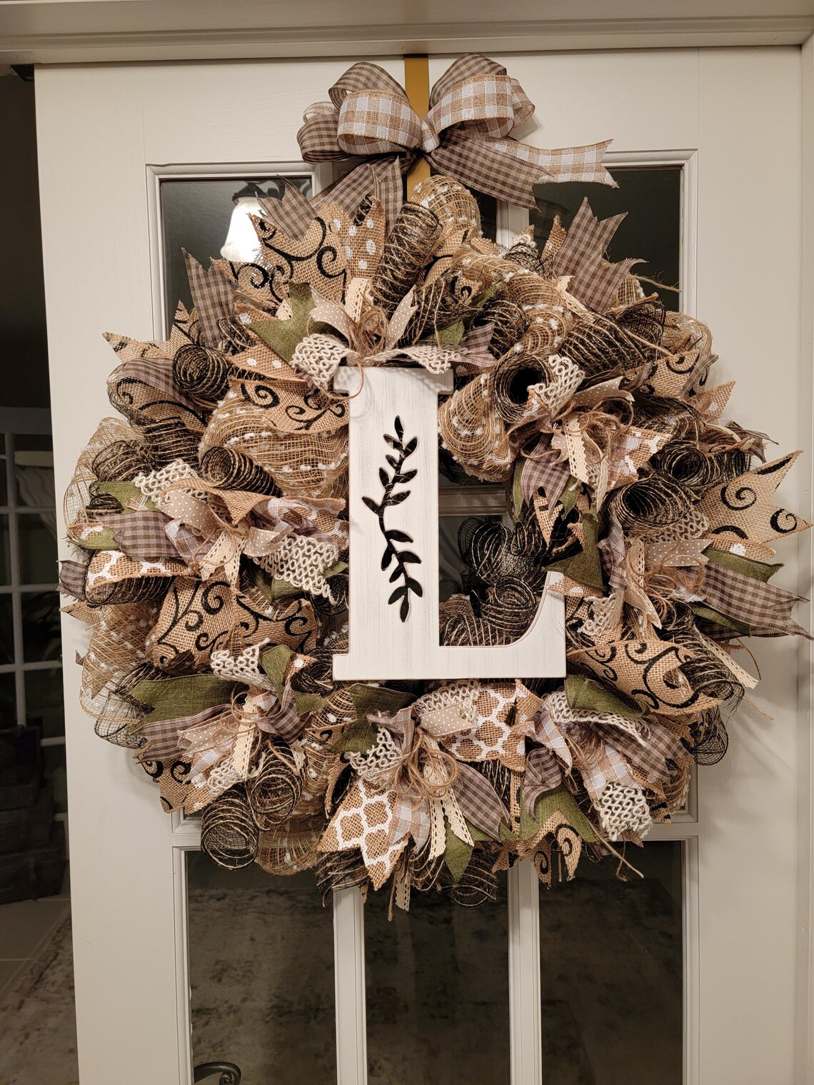Custom Monogram Wreath: Personalized Front Door Decor - Etsy