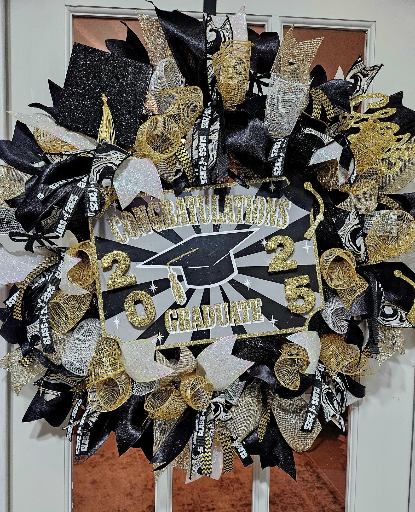 Customizable Graduation Wreath: Class of 2026 Door Decor - Etsy