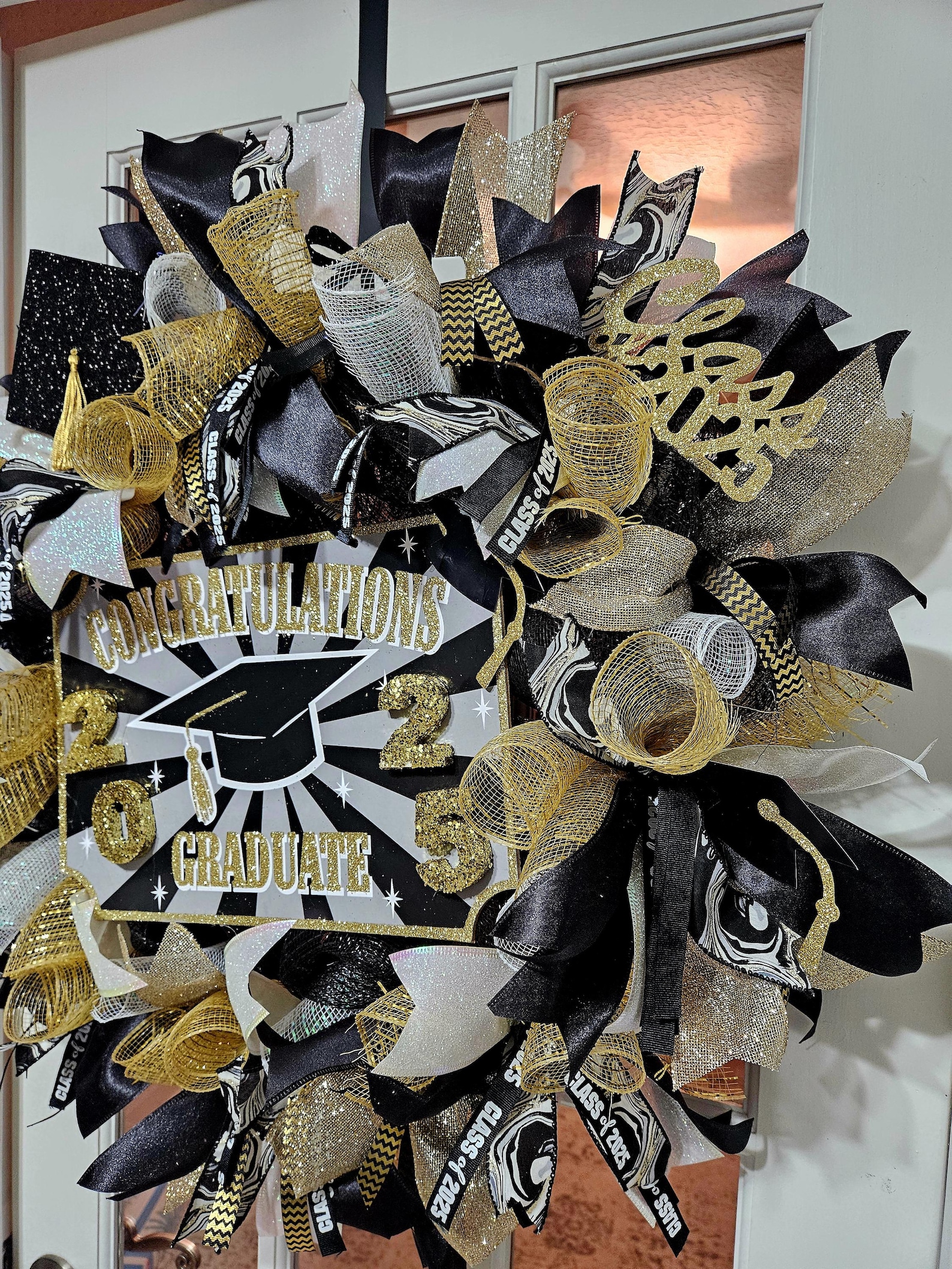 Customizable Graduation Wreath: Class of 2026 Door Decor - Etsy
