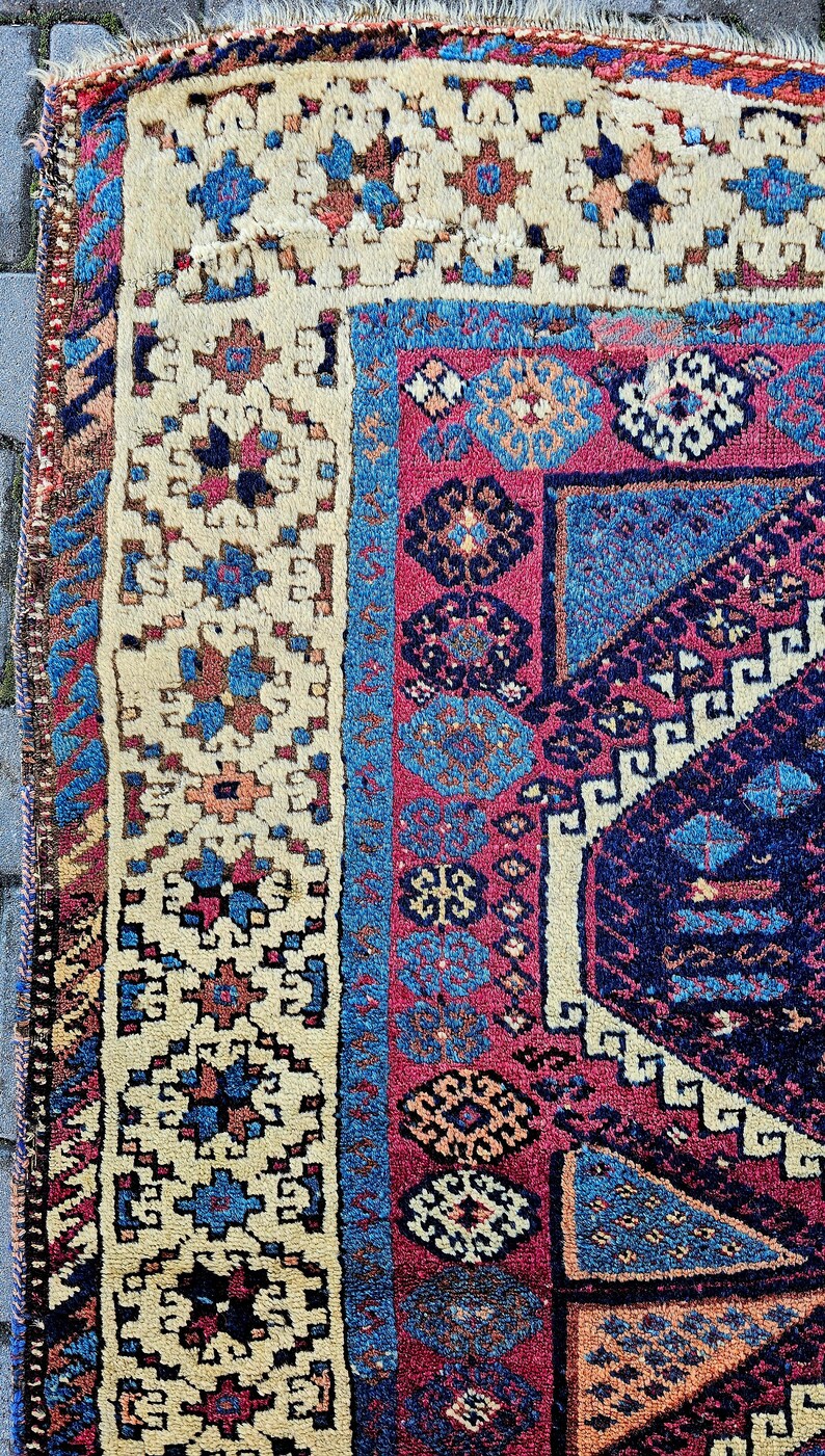 Antique Armenian Antep Rug Pre-1850's Antique Natural Dyes, Wool Pile ...