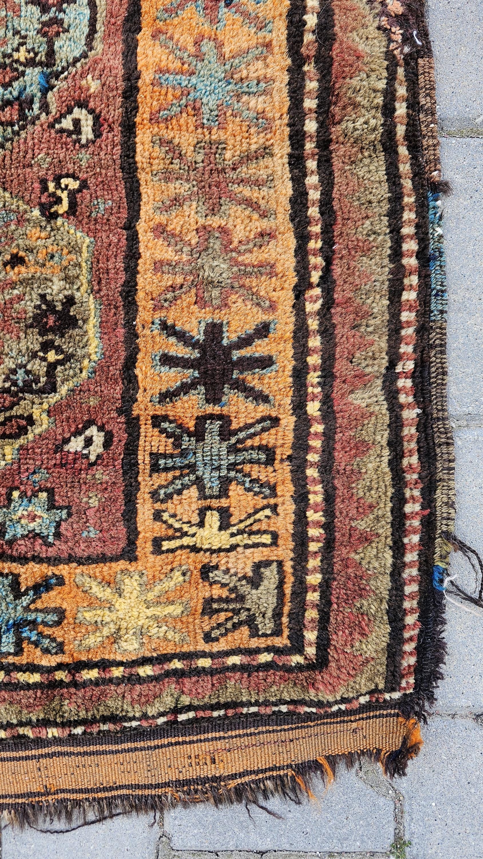 Antique Kars Rug Pre-1890's Antique Natural Dye, Wool Pile Legendary ...