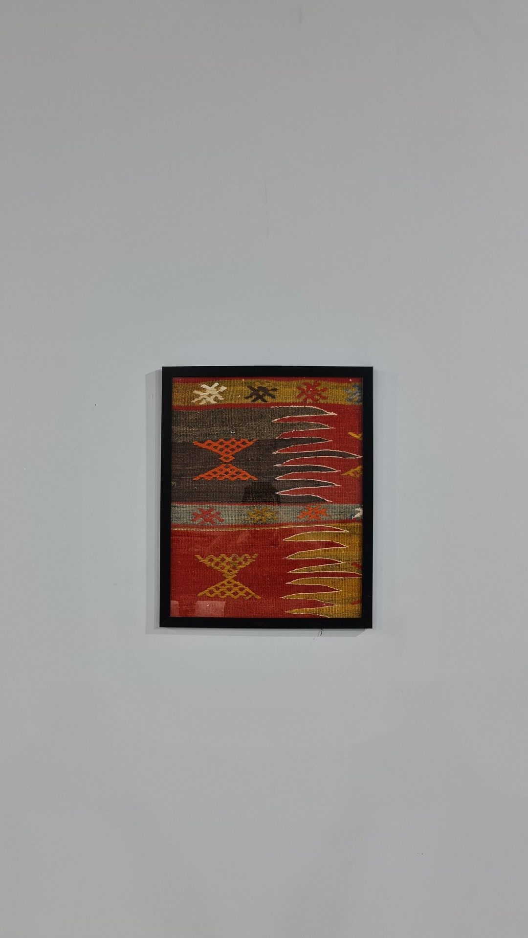 Wall Art Kilim, Turkish Wall Decoration, Framed Kilim, Turkish Wall Rug ...