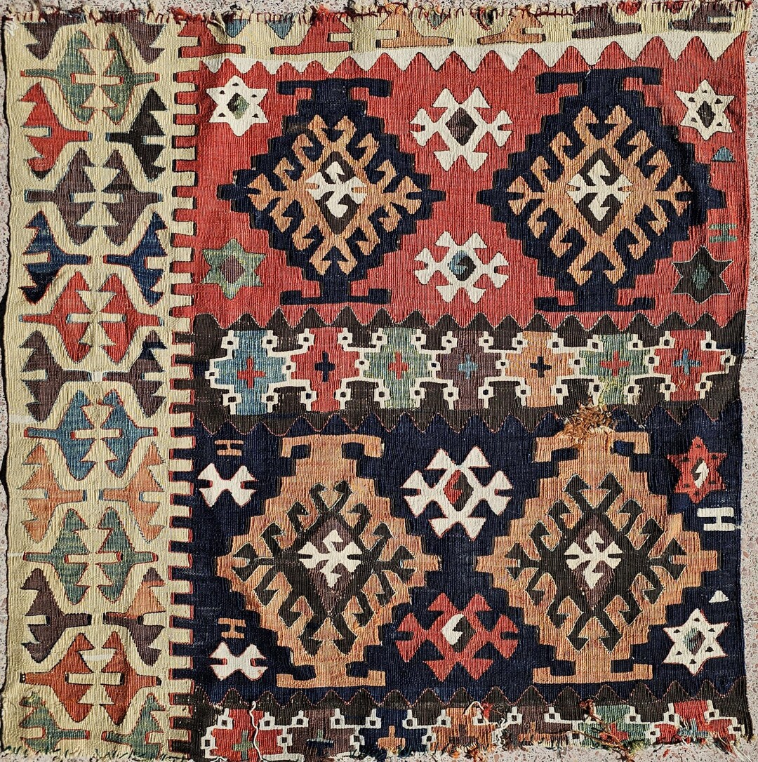 Antique Konya Rug Pre-1800's Antique Natural Dye, Wool Pile Legendary ...