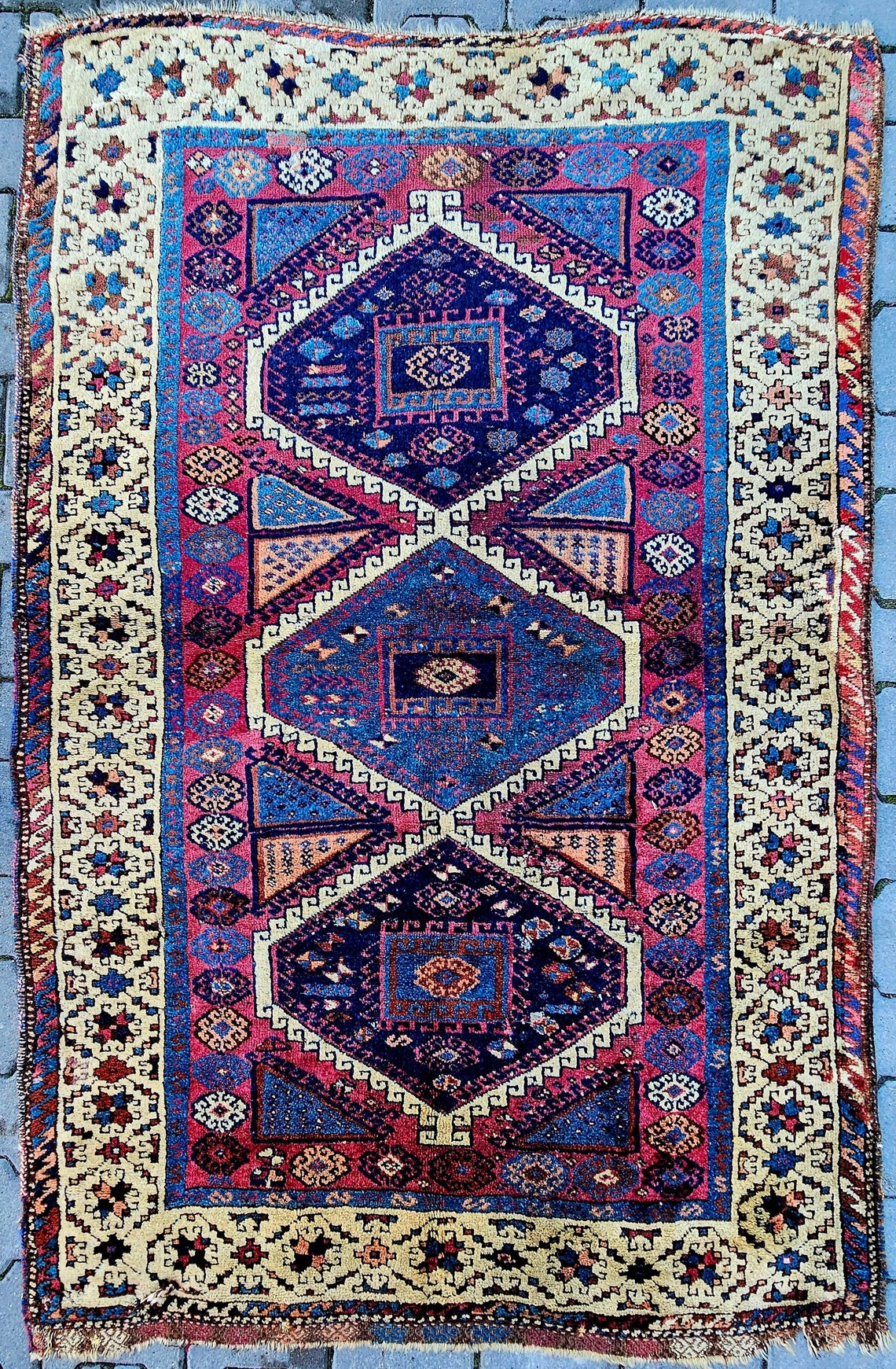 Antique Armenian Antep Rug Pre-1850's Antique Natural Dyes, Wool Pile ...