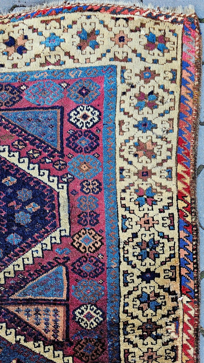 Antique Armenian Antep Rug Pre-1850's Antique Natural Dyes, Wool Pile ...