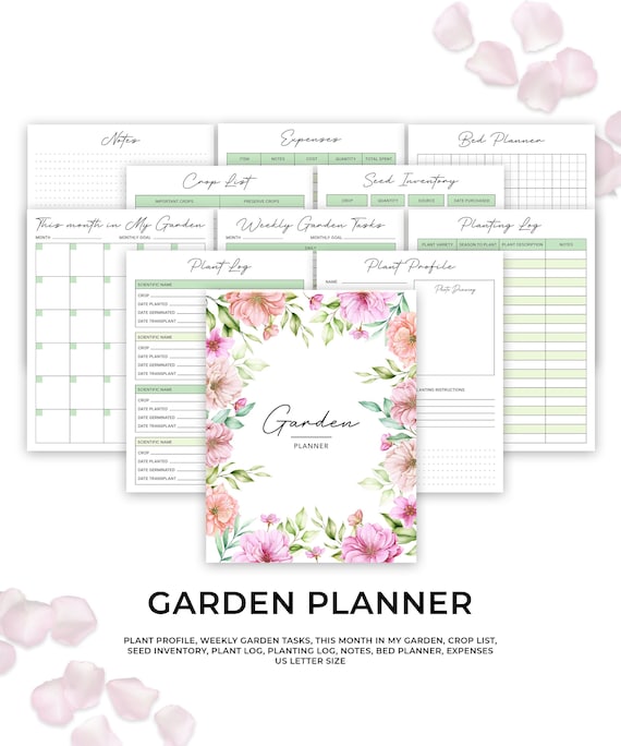 Garden Planner Printable Gardening Log Garden Journal - Etsy