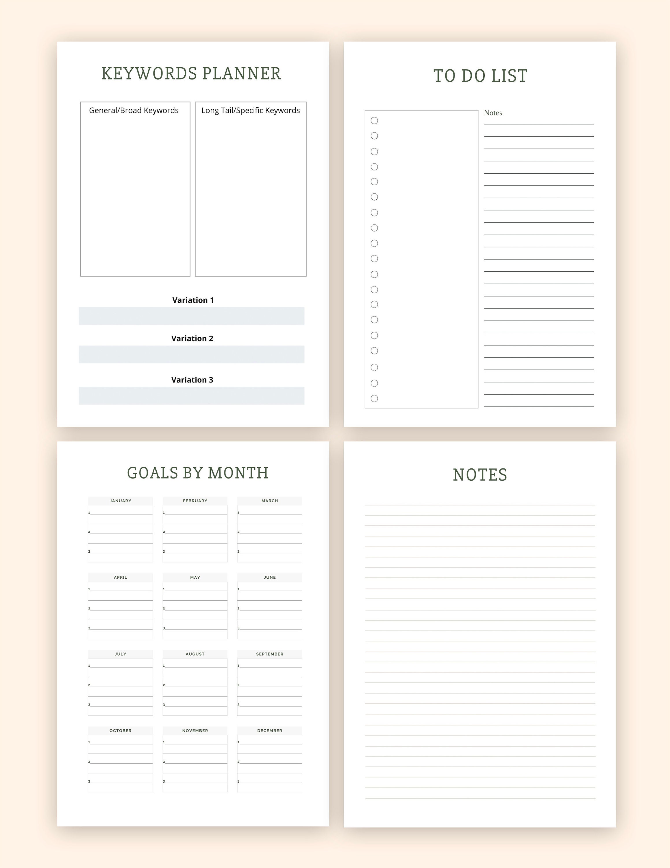 Marketing Planner Marketing Workbook Marketing Plan - Etsy