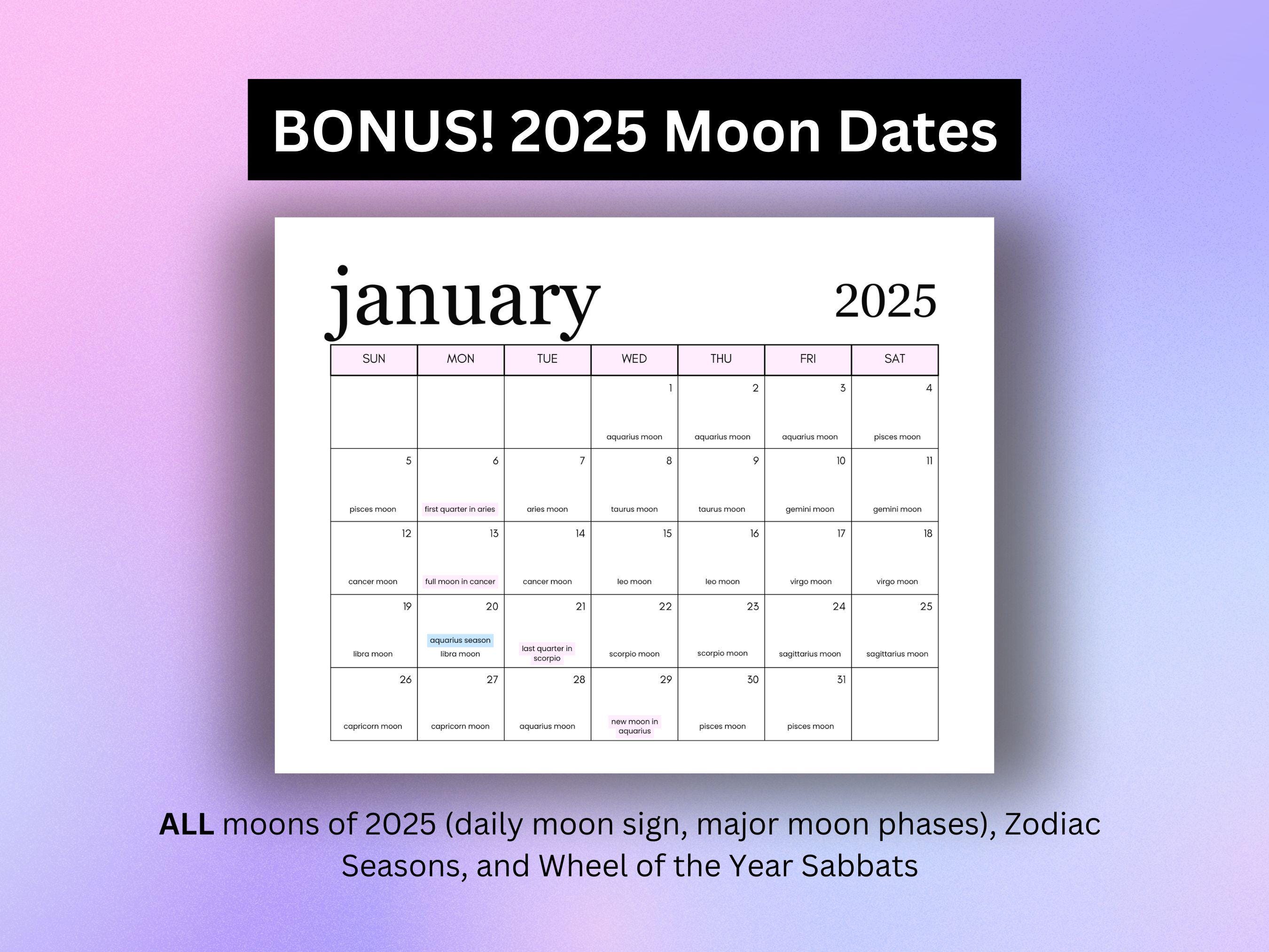 Moon Magic Cheat Sheet, Moon Magic 101, Moon Magic Printable, Ritual ...