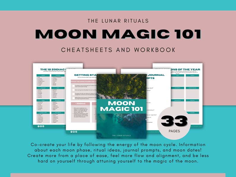 Moon Magic Cheat Sheet, Moon Magic 101, Moon Magic Printable, Ritual ...