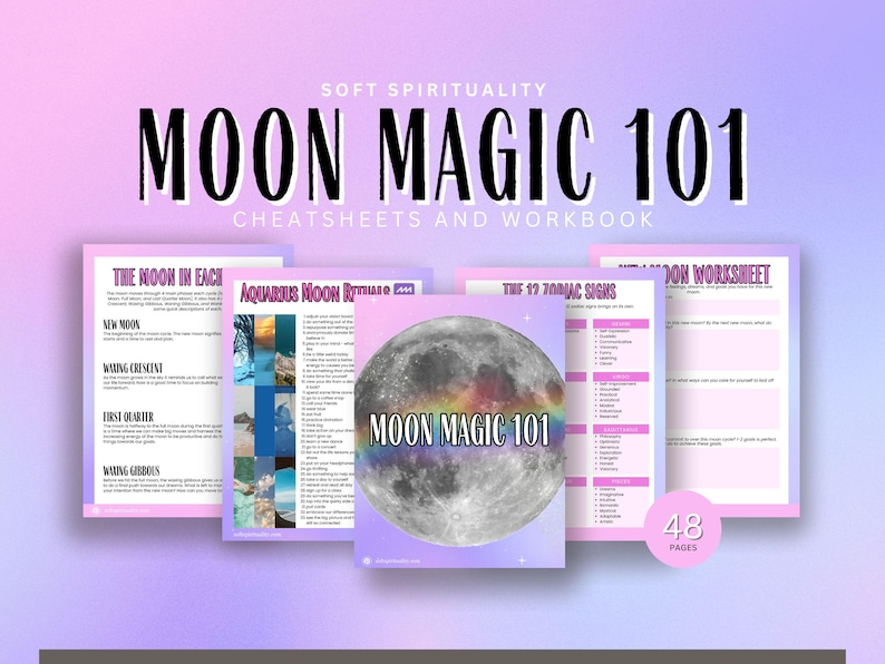 Moon Magic Cheat Sheet, Moon Magic 101, Moon Magic Printable, Ritual Planner, Spiritual Planner ...
