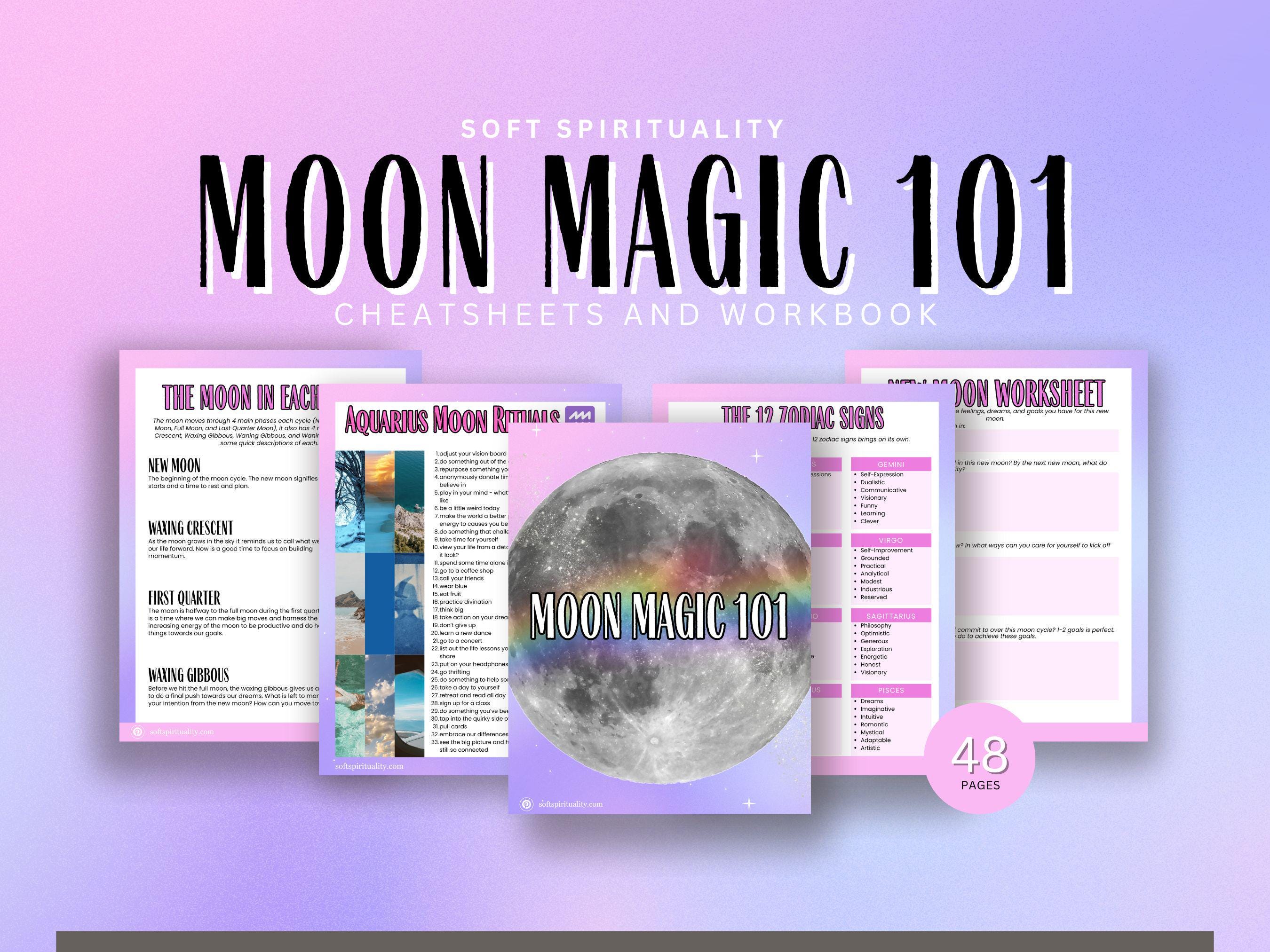 Moon Magic Cheat Sheet, Moon Magic 101, Moon Magic Printable, Ritual ...