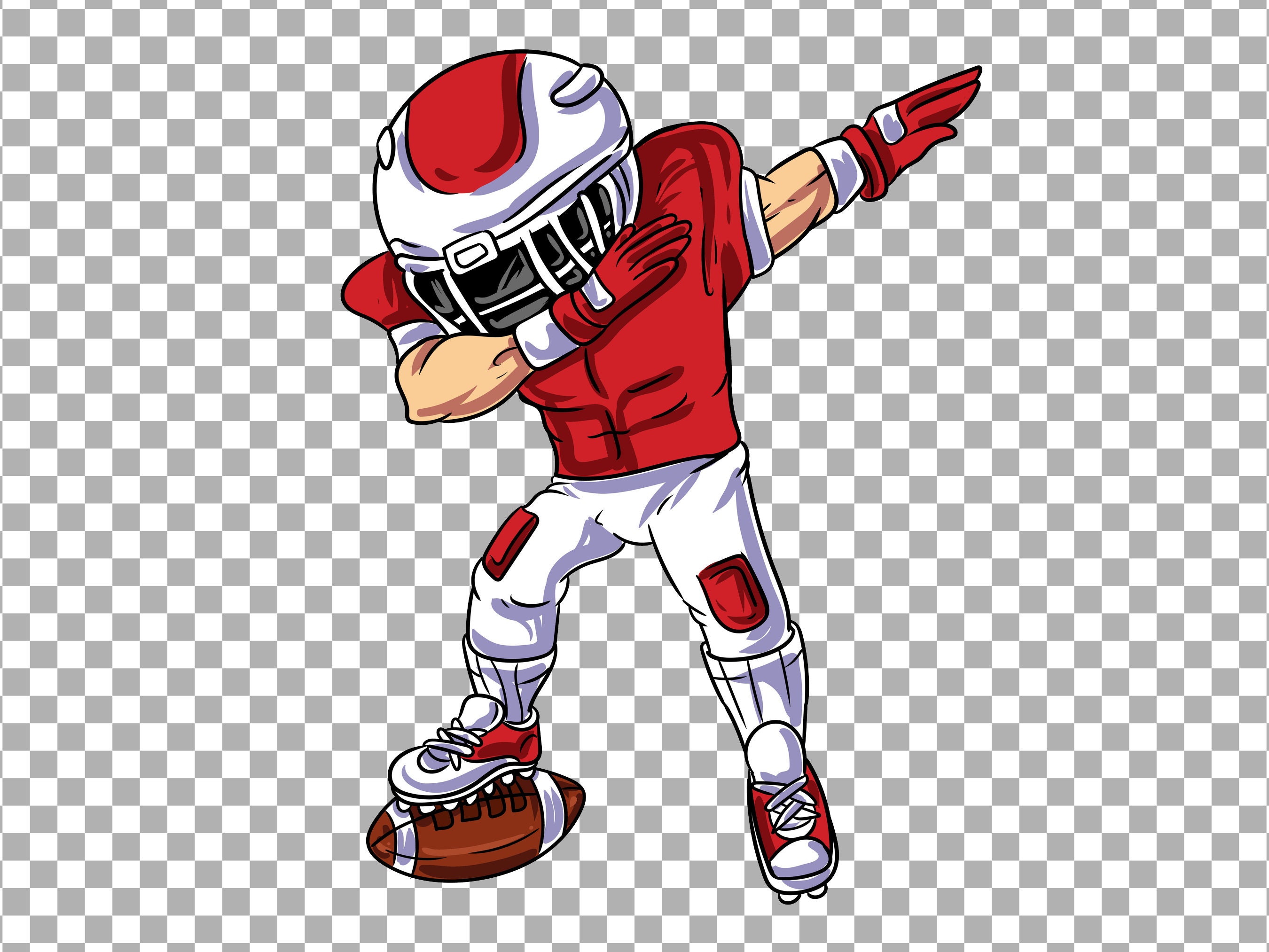 Football Player SVG PNG Football Clipart Gift for Boys - Etsy