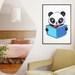 Panda Clipart Reading Book SVG - Etsy