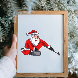 Santa Claus SVG Ski Ice Hockey Curling Snowboard Cliparts - Etsy