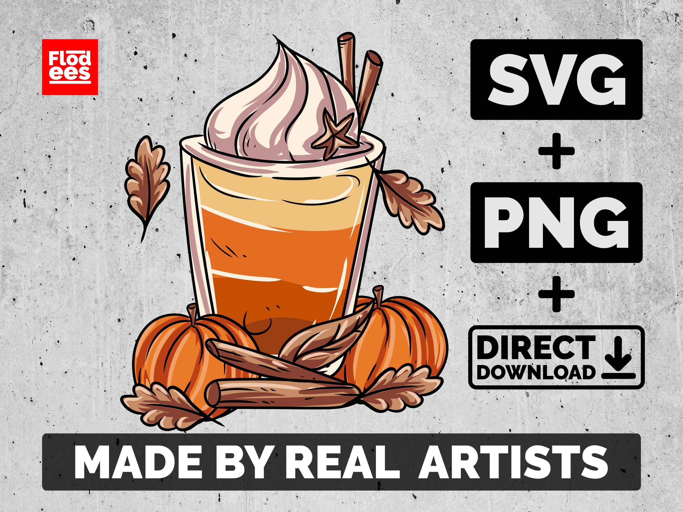 SVG Pumpkin Spice Latte Fall Coffee Hot Drink Clipart PNG - Etsy