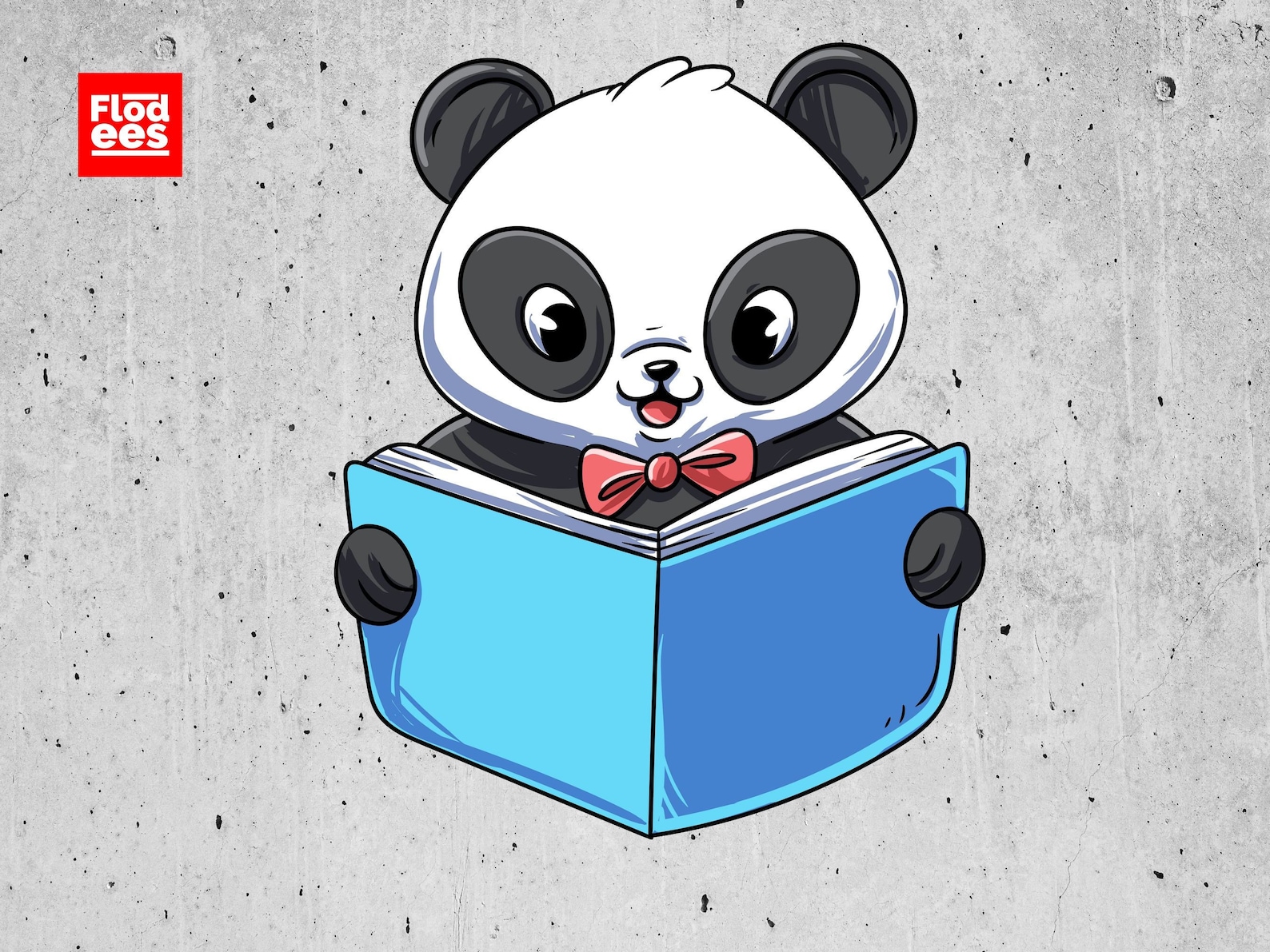 Panda Clipart Reading Book SVG - Etsy