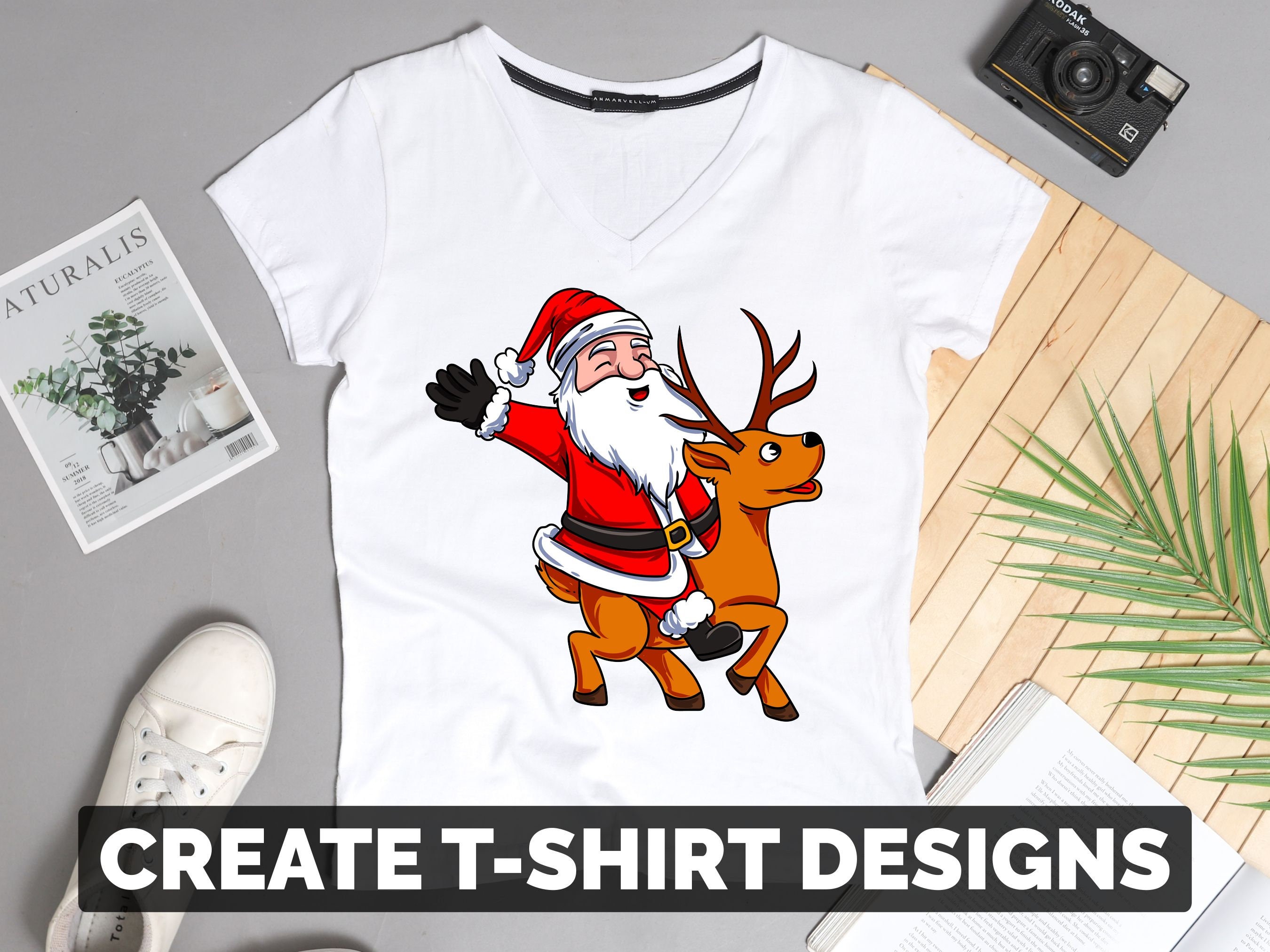 Santa Claus Reindeer SVG PNG Christmas Clipart - Etsy