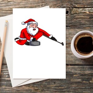 SVG Santa Claus Curling Clipart PNG - Etsy