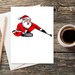 SVG Santa Claus Curling Clipart PNG - Etsy