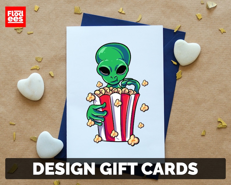 Alien SVG / Popcorn PNG / Movie Night Clipart - Etsy