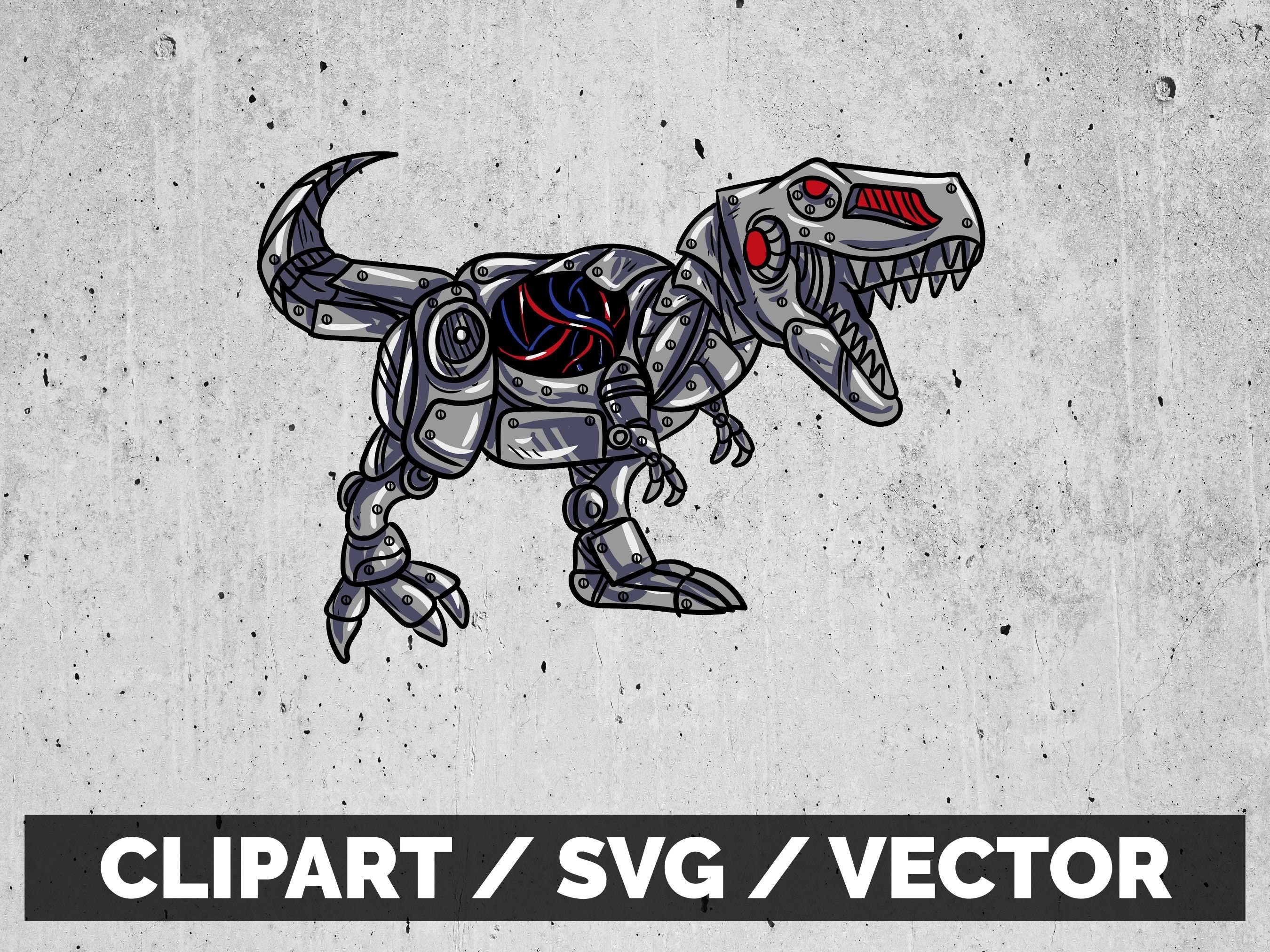 Dinosaur Dino SVG / T-rex PNG / Robot Robotics Clipart - Etsy