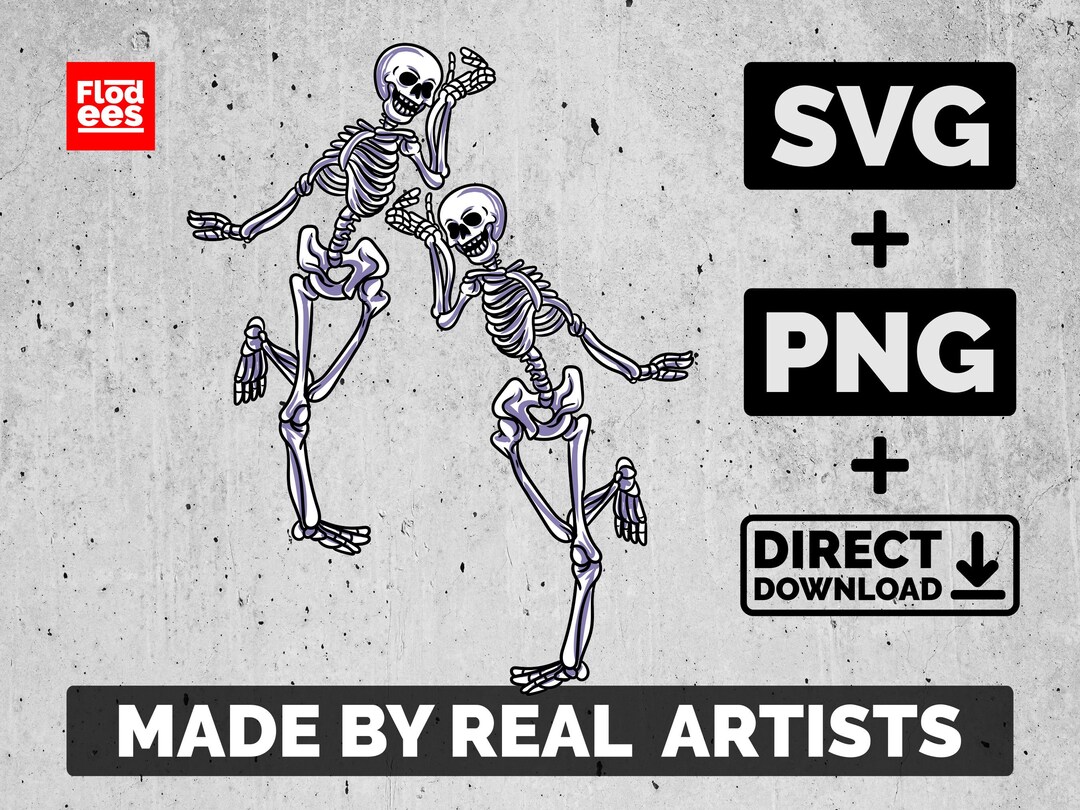 Halloween Clipart, Dancing Skeleton PNG, Spooky Season SVG - Etsy