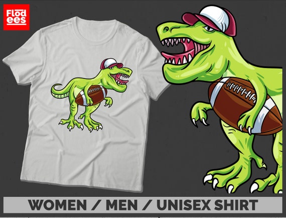 T-rex Dinosaur Football Shirt / American Football T Shirt / - Etsy