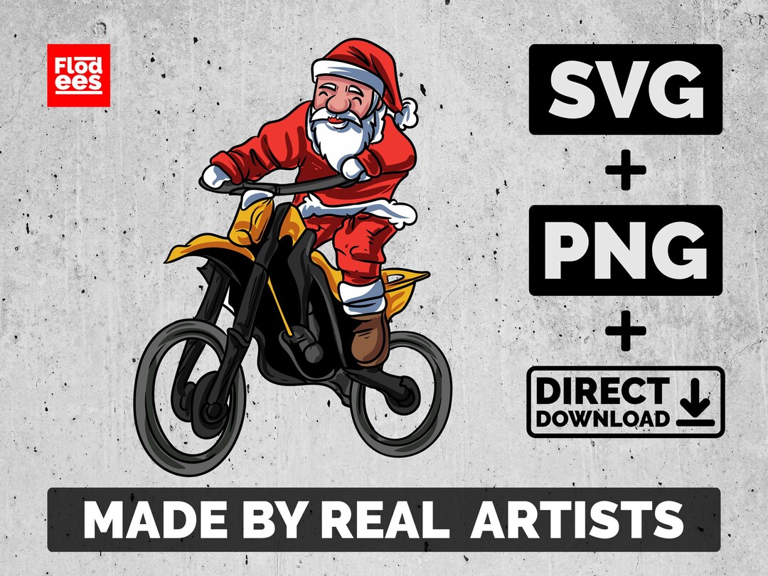 Dirt Bike SVG Santa Motocross PNG - Etsy