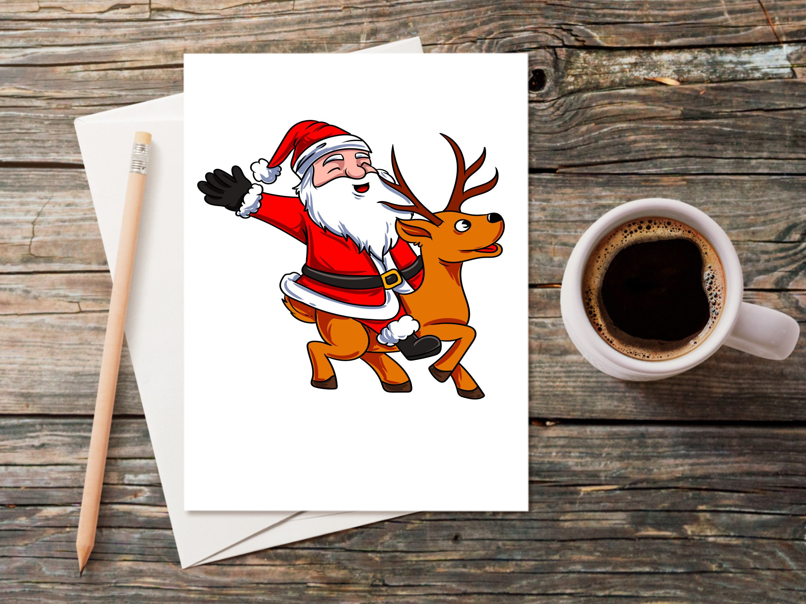 Santa Claus Reindeer SVG PNG Christmas Clipart - Etsy