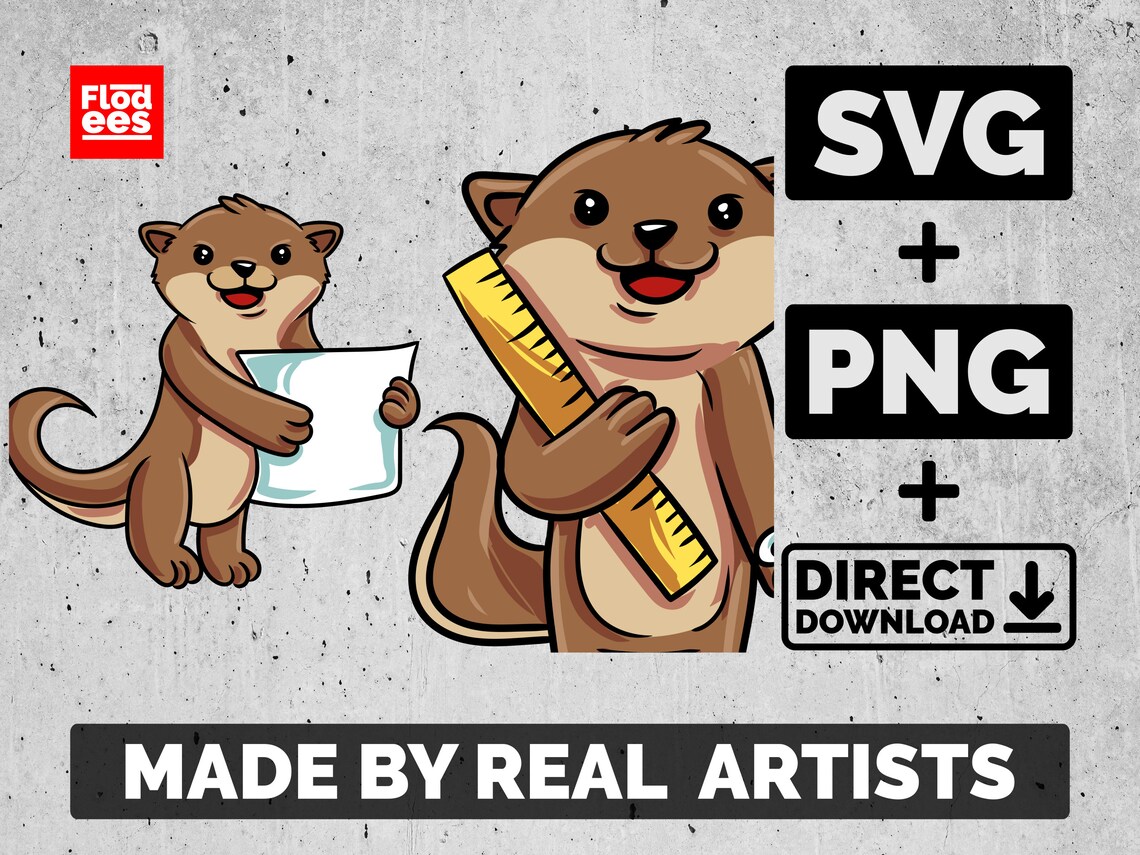 Cute Otter SVG PNG / Otter Clipart Bundle - Etsy