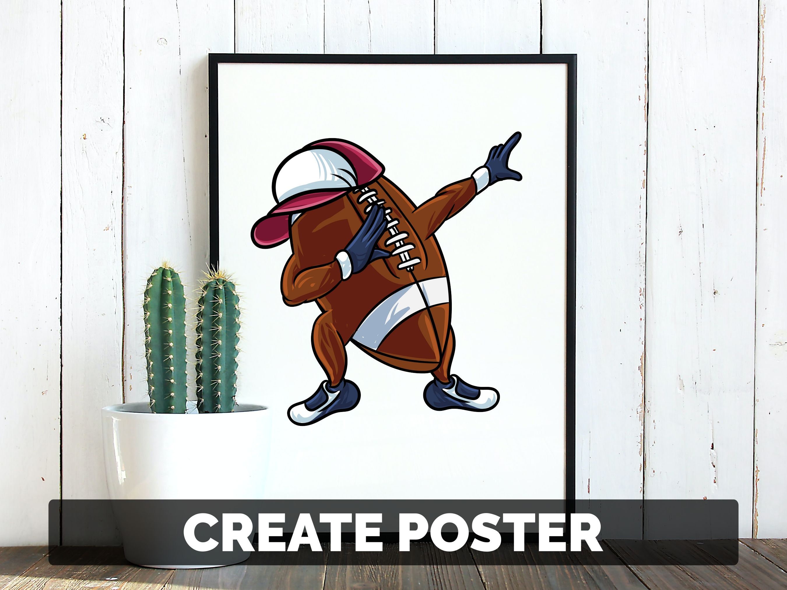 Dabbing Football Clipart / Football Player SVG PNG - Etsy