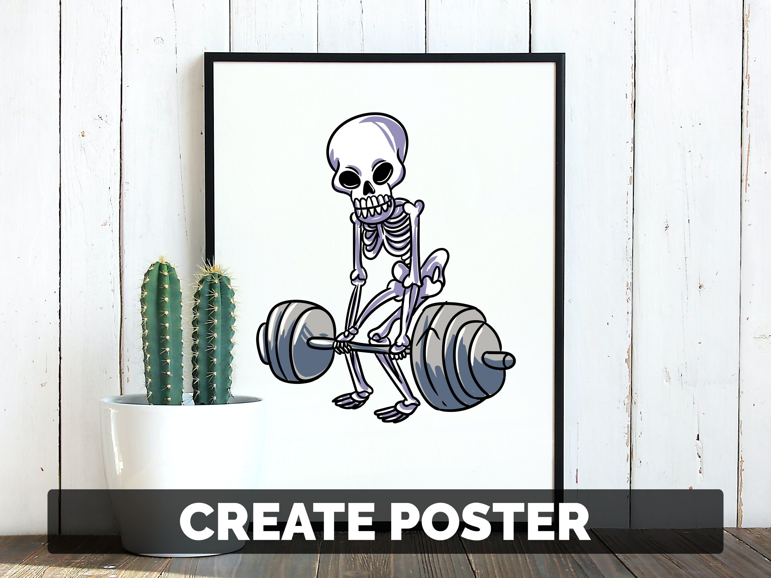 Deadlift Skeleton SVG File / Gym Gifts for Him - Etsy