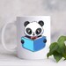 Panda Clipart Reading Book SVG - Etsy