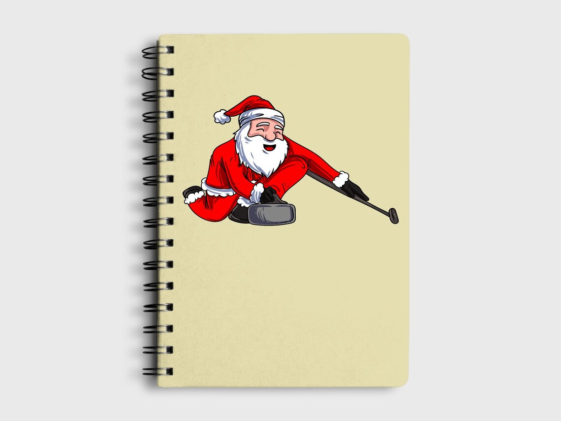 SVG Santa Claus Curling Clipart PNG - Etsy