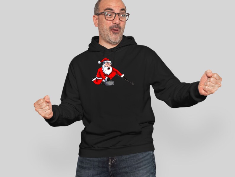 SVG Santa Claus Curling Clipart PNG - Etsy