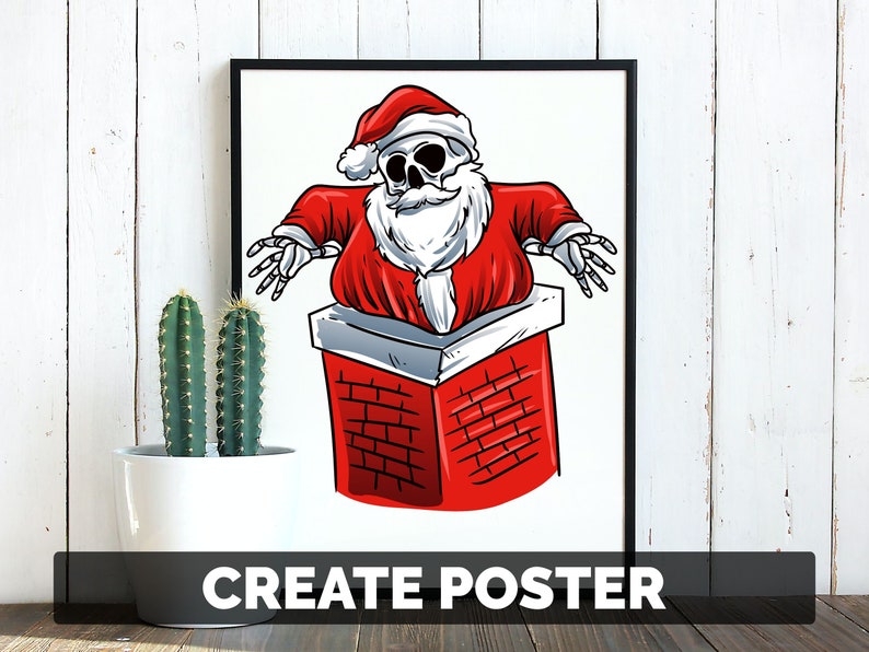 SVG Chimney Santa Claus Clipart PNG - Etsy