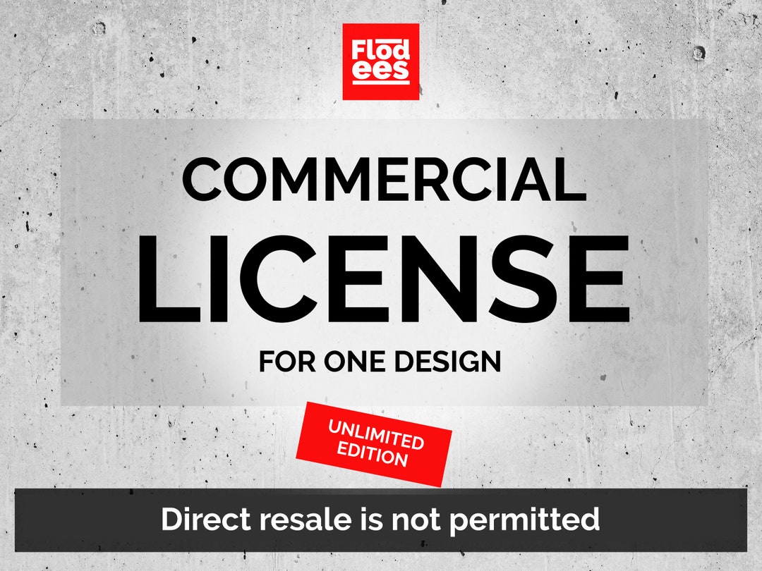 Commercial License for One Design From FLODEES - Etsy