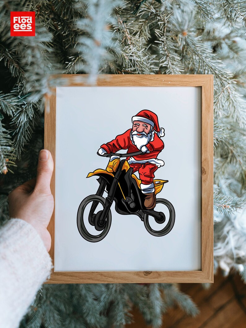 Dirt Bike SVG Santa Motocross PNG - Etsy