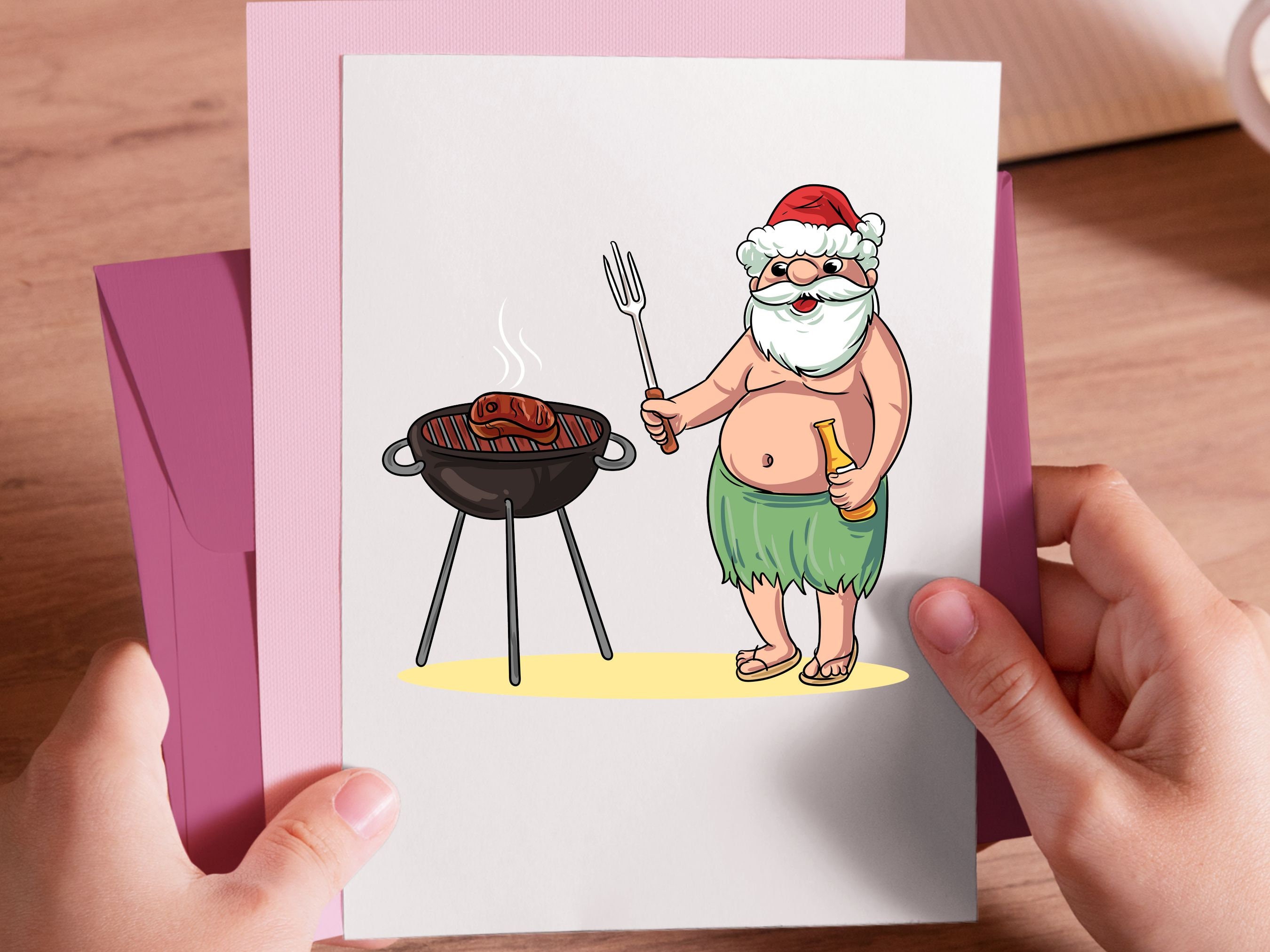 Christmas in July SVG / Grilling BBQ Santa Claus PNG / Grill Party ...